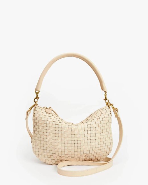 Clare V. Woven Checker Messenger Bag in Natural | Lyst