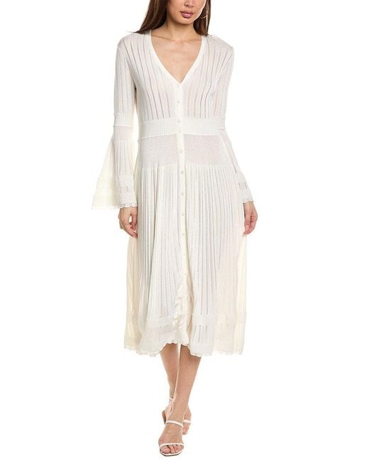 Alexis Elio Midi Dress in White | Lyst