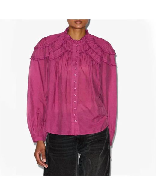 Isabel Marant Christa Top in Pink | Lyst