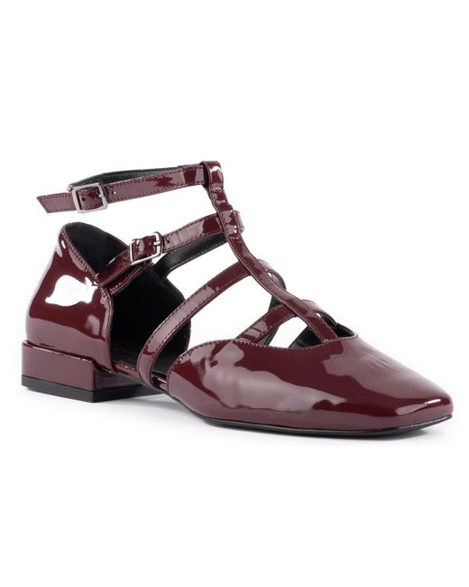Seychelles Kissing Booth Block Heel Patent Leather Ankle Strap in Brown ...