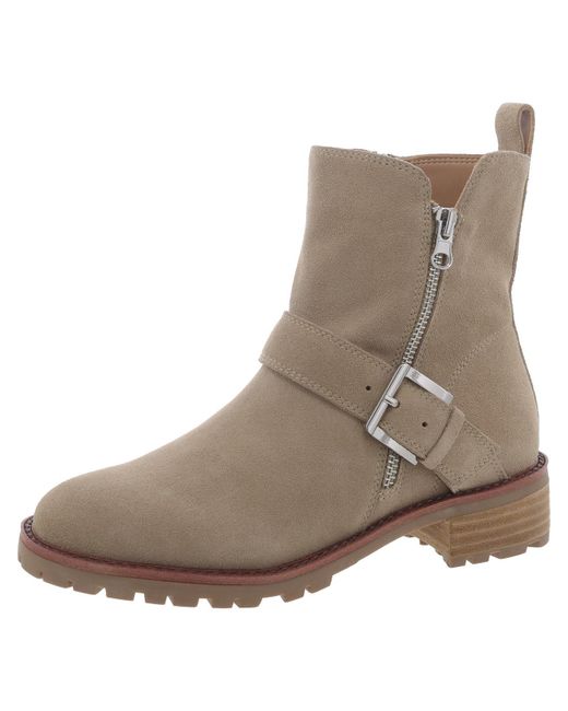 Blondo Kiana Suede X Ankle Boots in Brown | Lyst