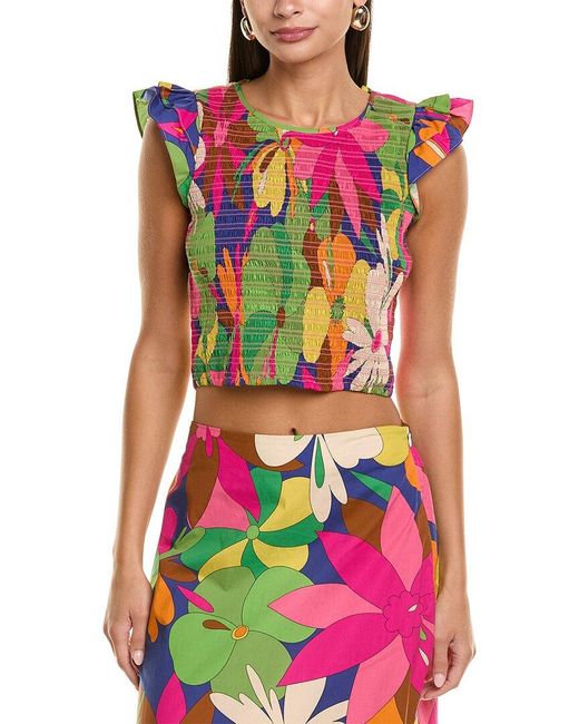 FLORA BEA NYC Neomi Top in Green | Lyst