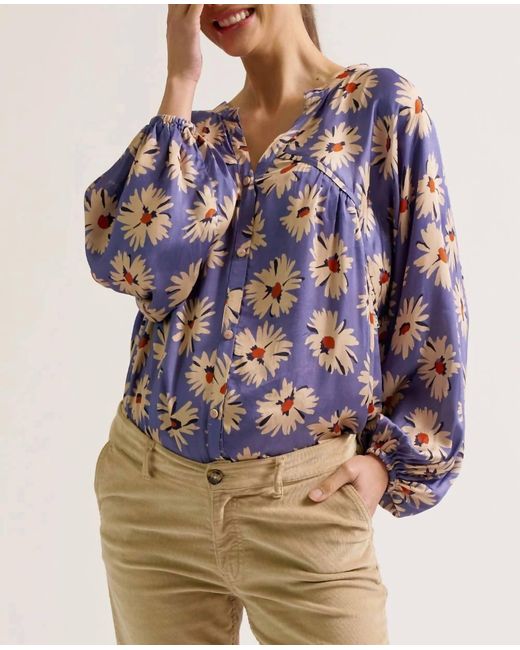 Cache Coeur Nursing & Shirt Madeleine Blouse in Blue | Lyst