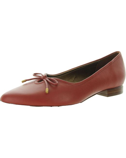Naturalizer Joiner Bow Leather Pumps in Brown | Lyst
