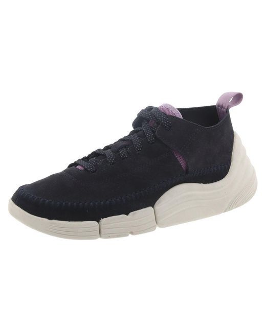 Clarks Trigenic Rev Suede Lifestyle Running & Training Shoes in Blue ...