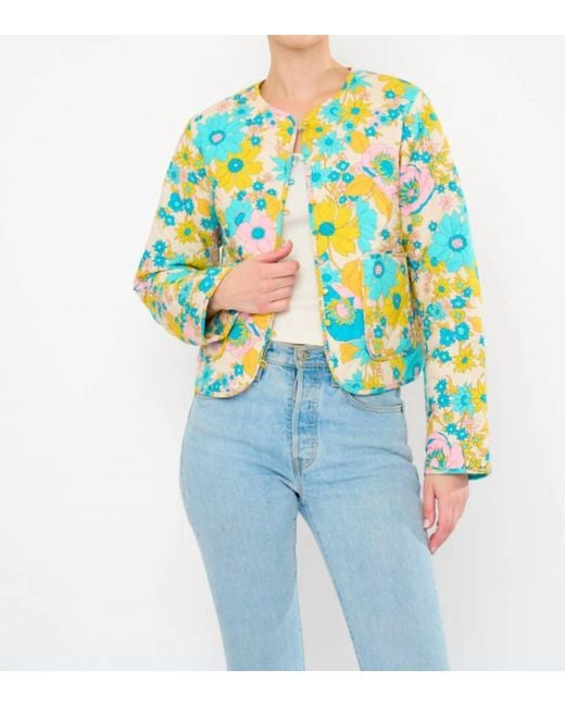 Flora Bea Terra Coat in Blue | Lyst