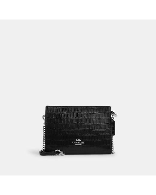 COACH Slim Crossbody Bag in Black | Lyst