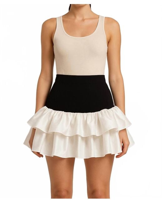 Miscreants London Ruffle Mini Skirt in Black | Lyst