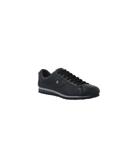 Bally Bredy 6231557 Deer Grained Leather Sneakers in Black for Men | Lyst