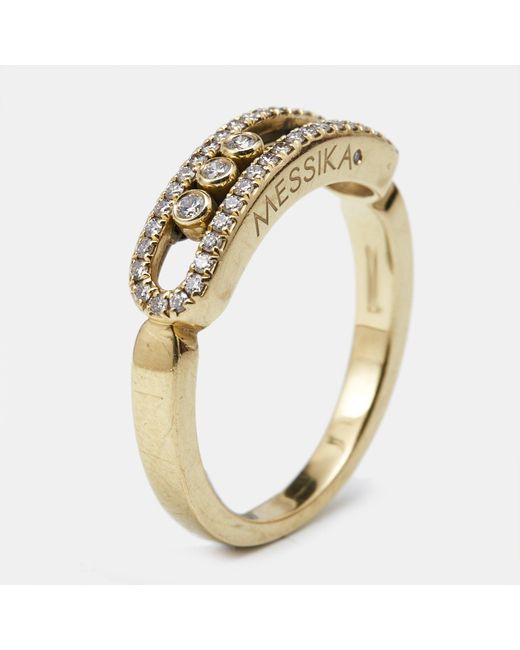 Messika Baby Move Pavé Diamonds 18K Ring in Metallic | Lyst