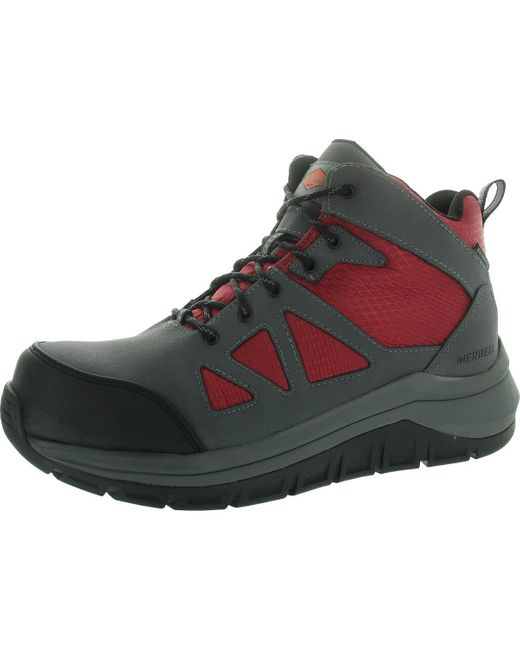 Merrell Fullbench Speed Mid Lace-Up Leather Work & Safety Boots in ...