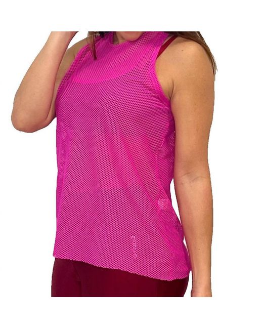 Bellandi Mesh Tank in Red | Lyst
