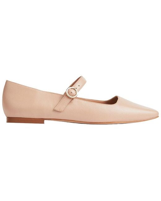 LK Bennett L.K.Bennett Willow Leather Flat in Natural | Lyst