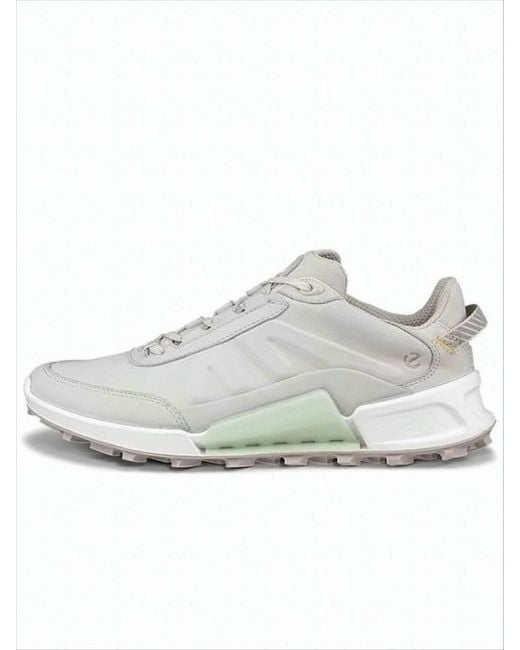 Ecco Nubuck Low-Profile Sneakers With Streamlined Silhouette in White ...
