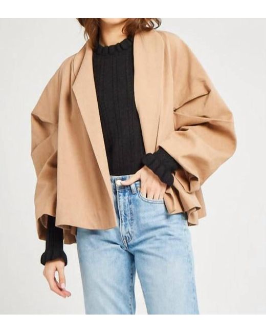 MILLE Amie Short Twill Swing Coat in Blue | Lyst
