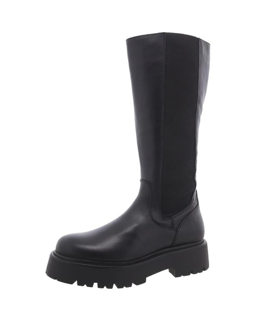 Steve Madden Rex Leather Knee-High Riding Boots in Black | Lyst