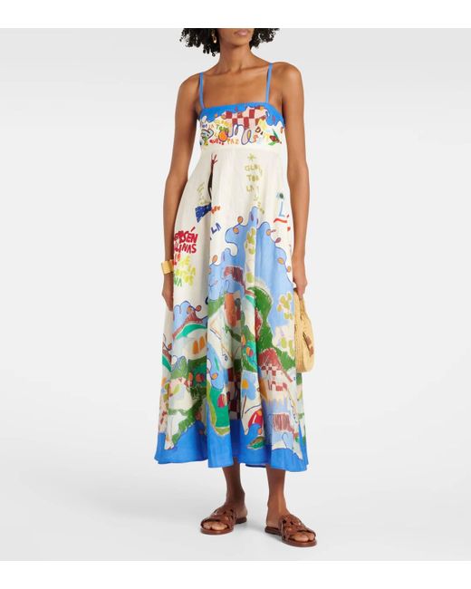 ALÉMAIS Nadia Dress in Blue | Lyst