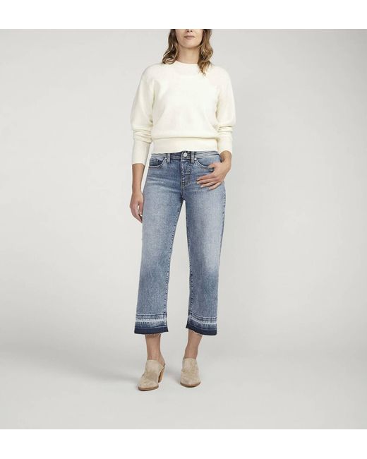 Jag Mid Rise Wide Leg Jeans in Blue | Lyst