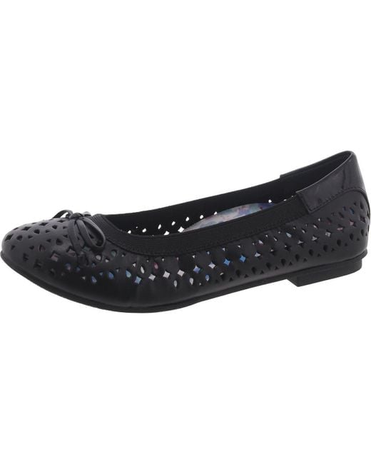 Vionic Surin Leather Slip On Ballet Flats in Black | Lyst