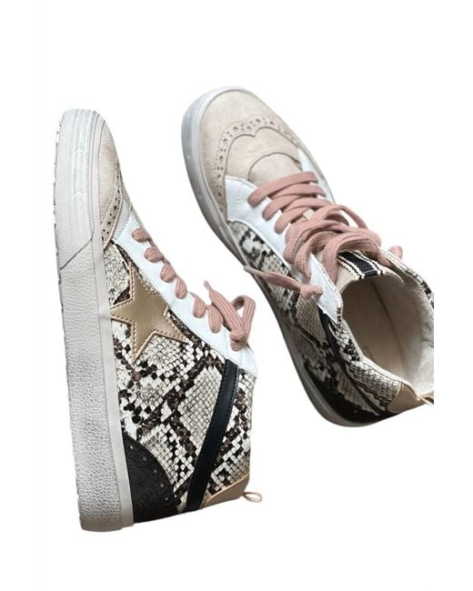 Shu Shop Paulina Snake Sneakers in White | Lyst