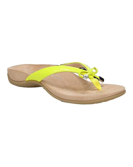 Vionic Bella Ii Flip Flops in Yellow | Lyst