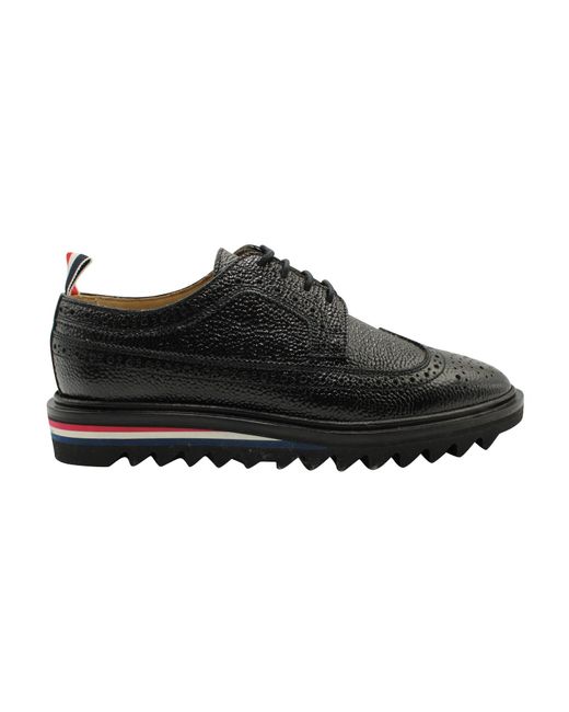 Thom Browne Classic Longwing Threaded Sole Brogues in Black | Lyst