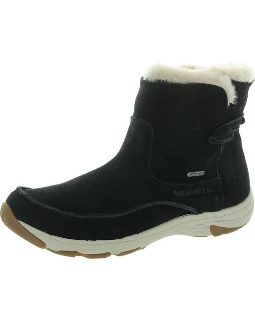 Merrell Approach Sage Pull On Faux Fur Lined Faux Suede Winter & Snow ...