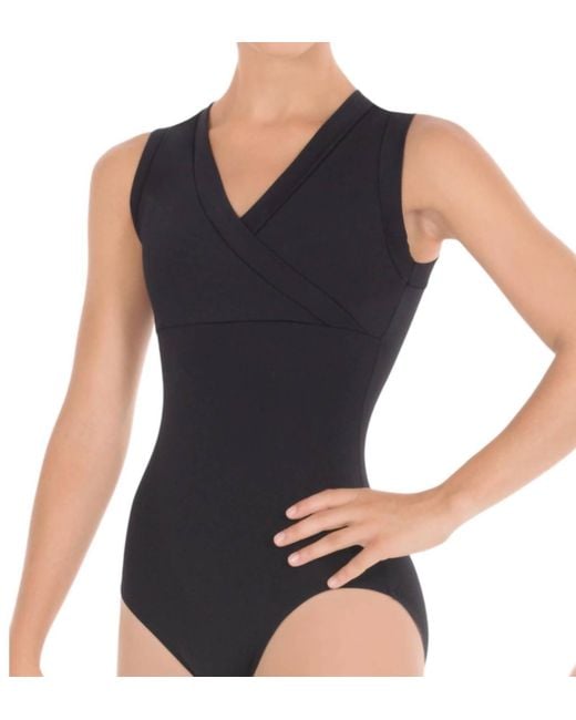Eurotard Wrap Front Ladies Leotard in Black | Lyst
