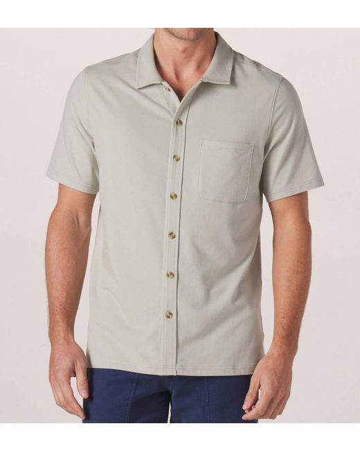 The Normal Brand Active Purmeso Weekend Button Down Shirt in Gray for ...