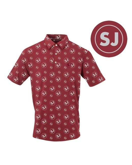 SwingJuice Golf Circle Sj Polo Shirt in Red for Men | Lyst
