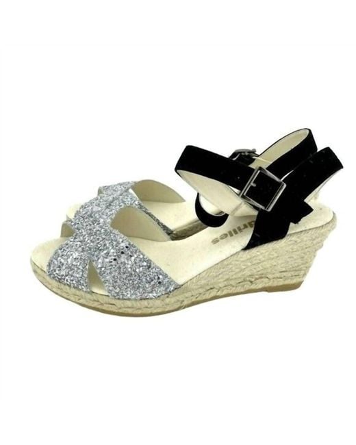 Espadrilles Boem Glitter Wedge Sandals in Metallic | Lyst