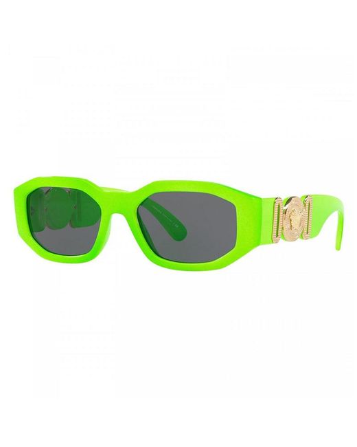 Versace Oval Full Rim, With A Crystal Frame And Dark Lens in Green | Lyst