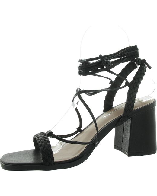 Sun & Stone Gemmaa Faux Leather Braided Slingback Sandals in Black | Lyst