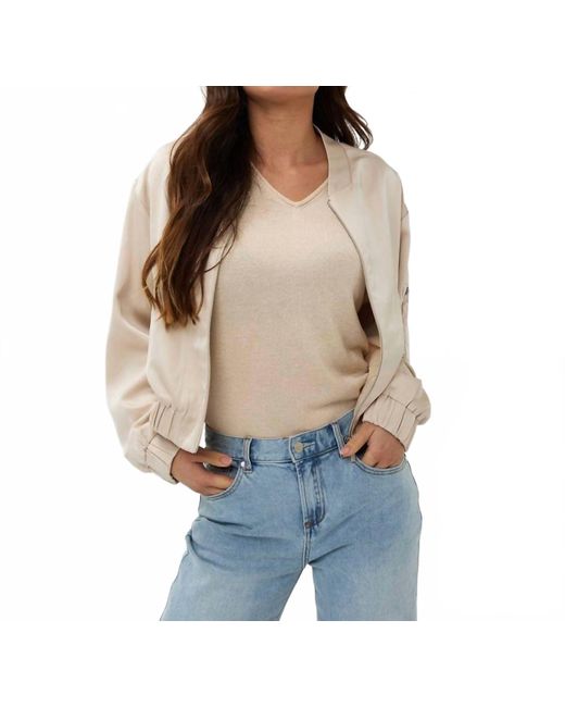 EsQualo Bomber Jacket in White | Lyst