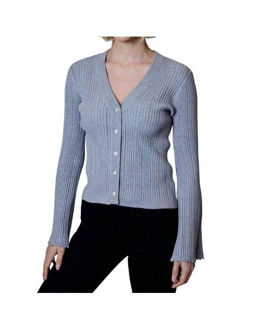 Design History Lurex Front Cardi Heather Stone Combo in Blue | Lyst