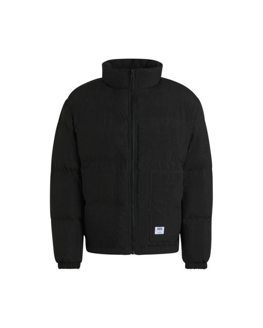 HUGO Slim-Fit Water-Repellent Puffer Jacket With Logo Label in Black ...