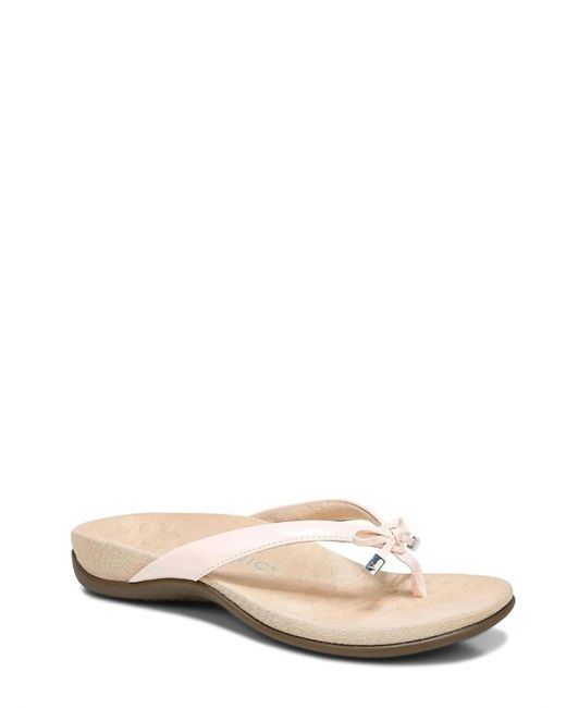 Vionic Bella Ii Flip Flops in Natural | Lyst