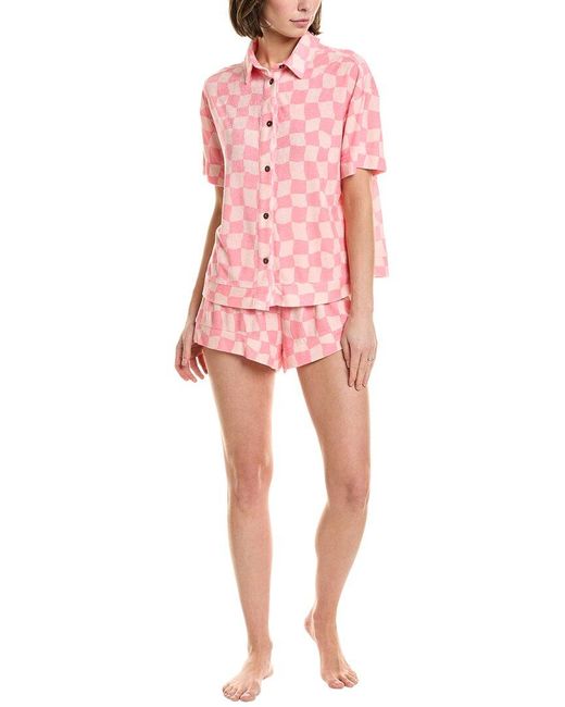 Honeydew Intimates Intimates 2Pc Easy Does It Terry Cloth Set in Pink ...