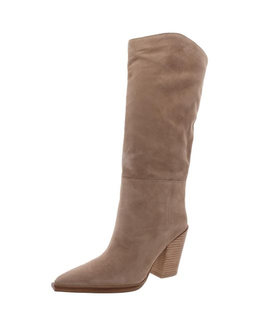 Steve Madden Bronty Suede Pull On Knee-High Boots in Brown | Lyst