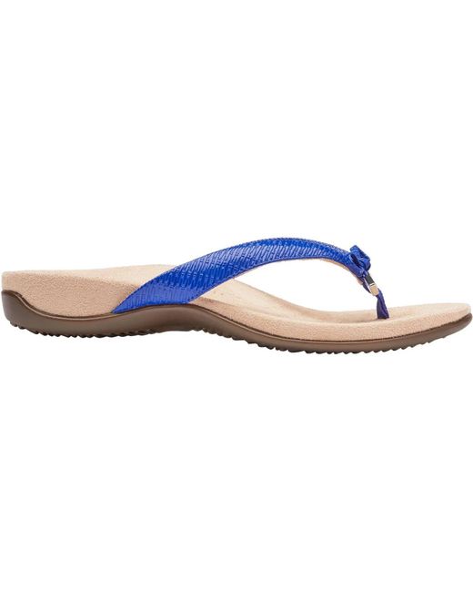 Vionic Bella Woven Flip Flop in Blue | Lyst