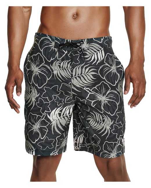 Speedo Floral Print Recycled Polyester Swim Trunks in Black for Men | Lyst
