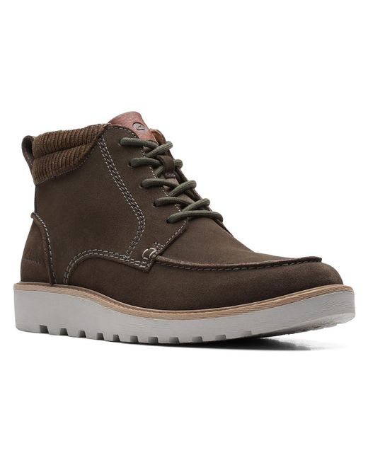 Clarks Barnes Mid Suede Ankle Combat & Lace-Up Boots in Brown for Men ...