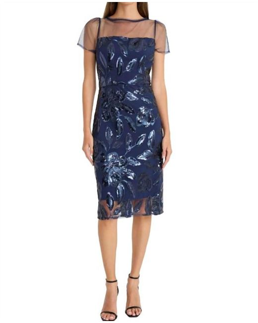 Maggy London Leonelle Floral Dress in Blue | Lyst
