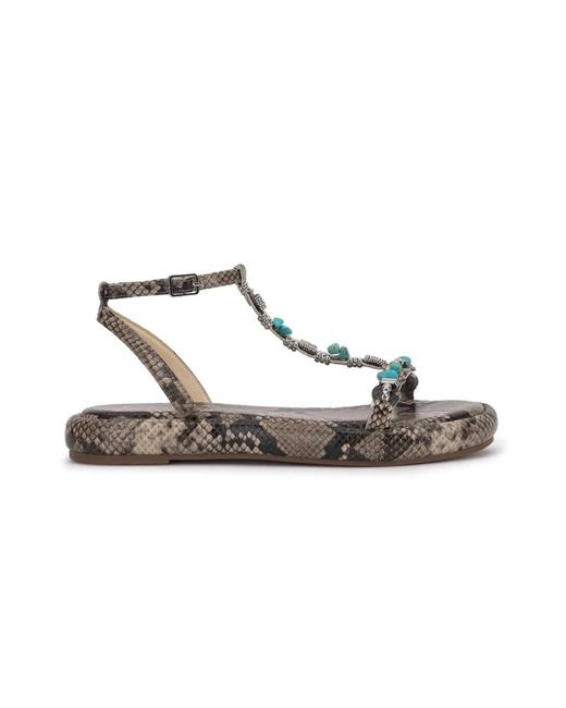 Jessica Simpson Eshily Embellished Sandal in Metallic | Lyst