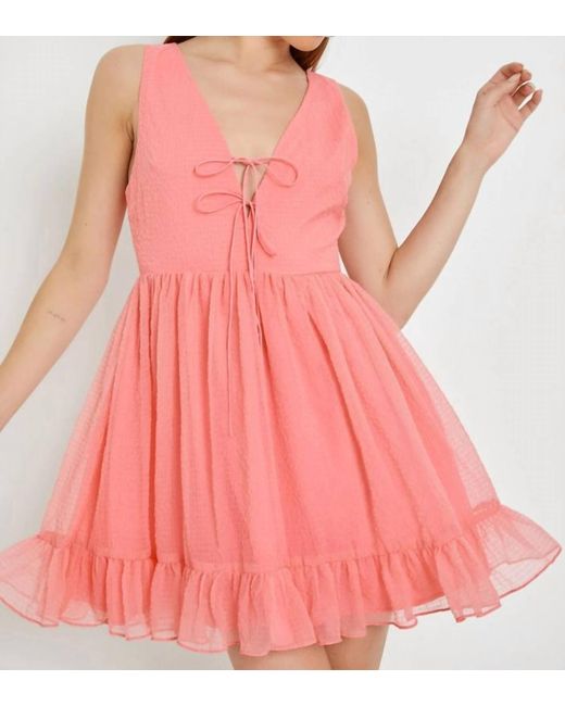 Mustard Seed Take The Leap Mini Dress in Pink | Lyst