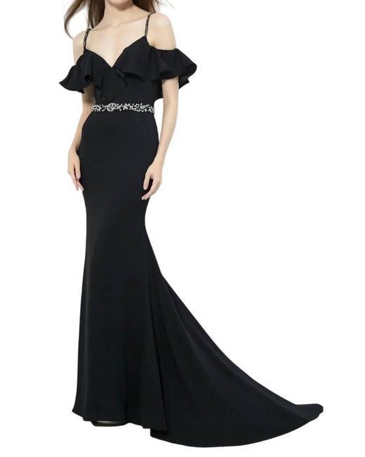 Angela & Alison Mermaid Prom Dress in Black | Lyst