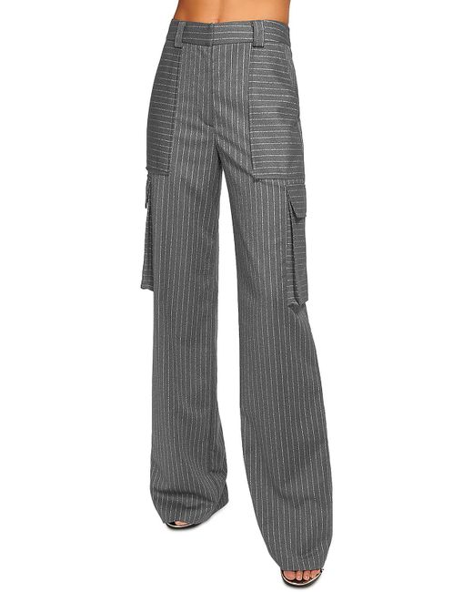 Ramy Brook Noa High Rise Metalic Cargo Pants in Gray | Lyst