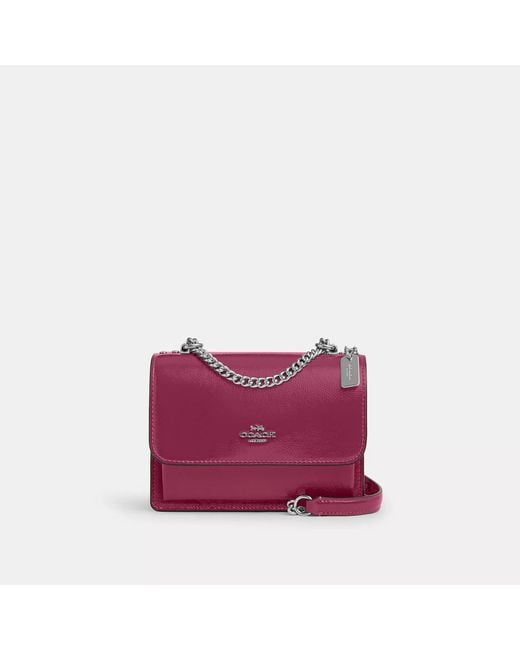 COACH Mini Klare Crossbody Bag in Red | Lyst