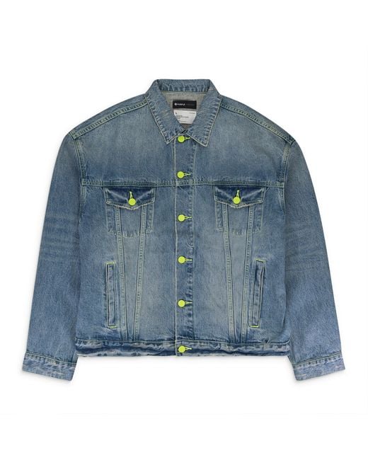 Purple Brand Vintage Light Neon Pop Oversized Jean Jacket Denim Jackets ...