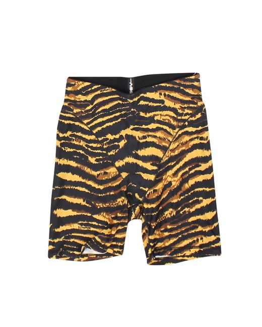 Adam Selman Sport French Cut Biker Short Tiger in Yellow | Lyst